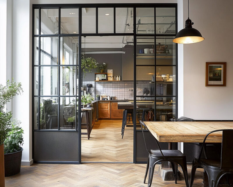 Install Crittall Glass Partition Walls For Impact | The White Kitchen ...