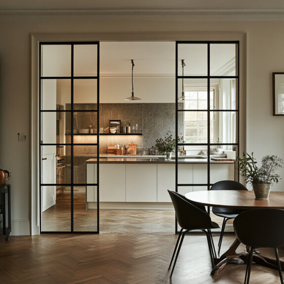 Install Crittall Glass Partition Walls For Impact | The White Kitchen ...