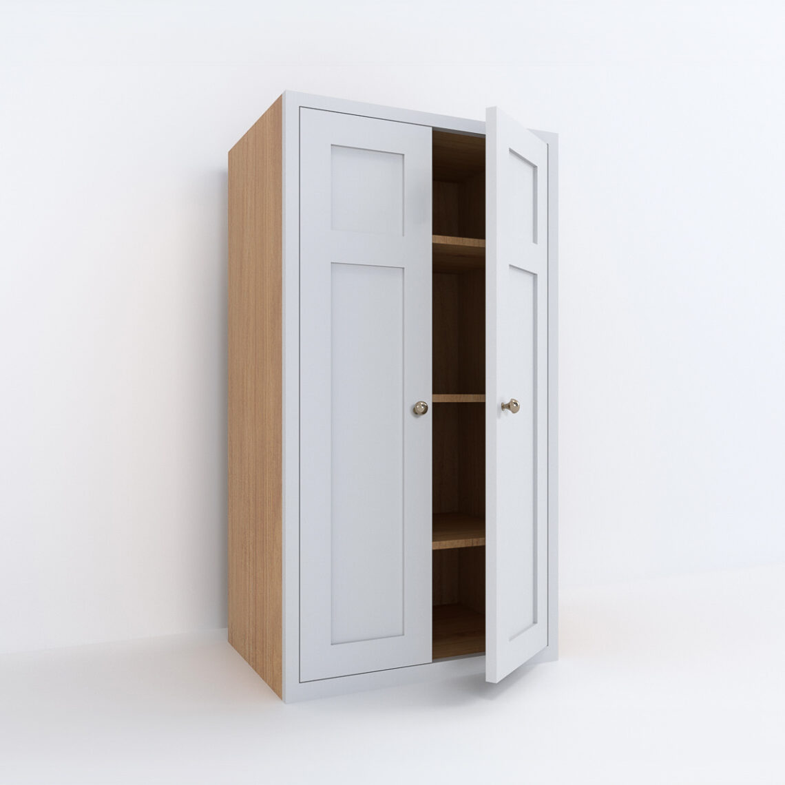 Tall & Deep 2 Door Wall Cupboard | The White Kitchen Company