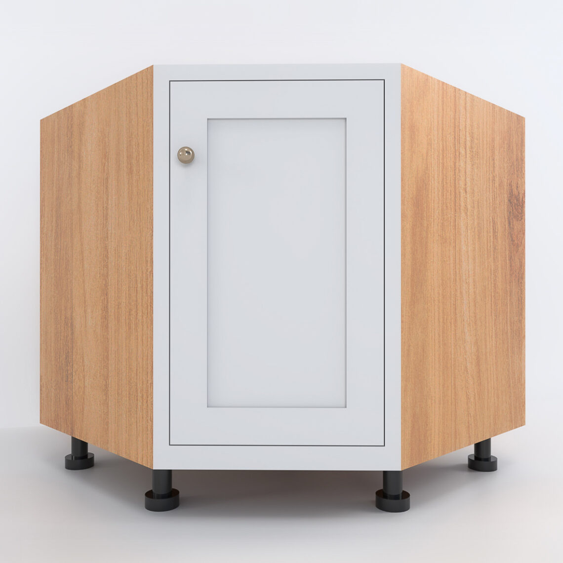 1 Door Diagonal Corner Cupboard | The White Kitchen Company