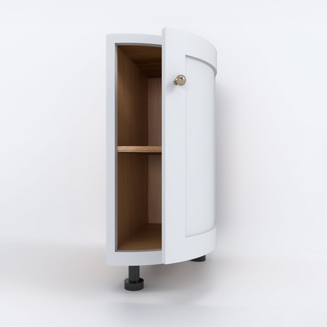 Curved Base Cupboard Left or Right | The White Kitchen Company