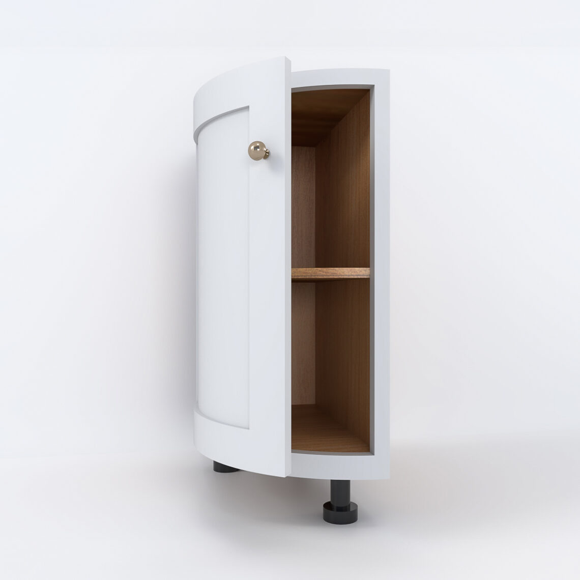 Curved Base Cupboard Left or Right | The White Kitchen Company
