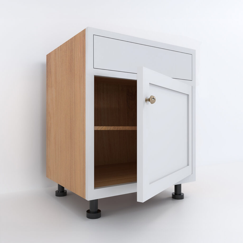 Sink Cupboard with a Fixed Drawer front and a Single door | The White ...