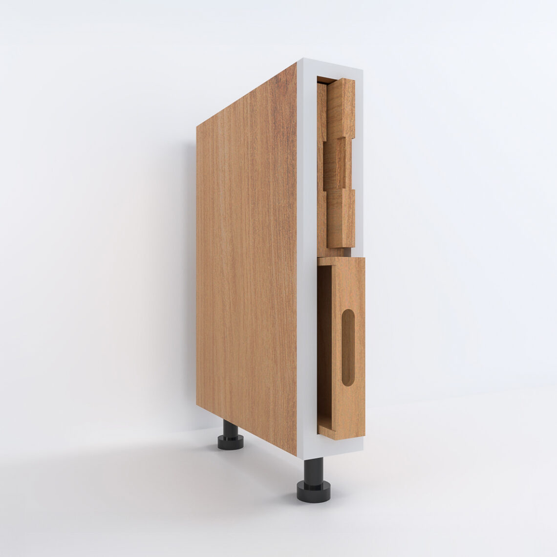 Tray Cupboard plus 2 Chopping boards | The White Kitchen Company