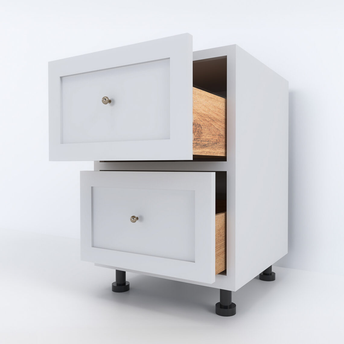 2 Deep Drawers Cabinet | The White Kitchen Company