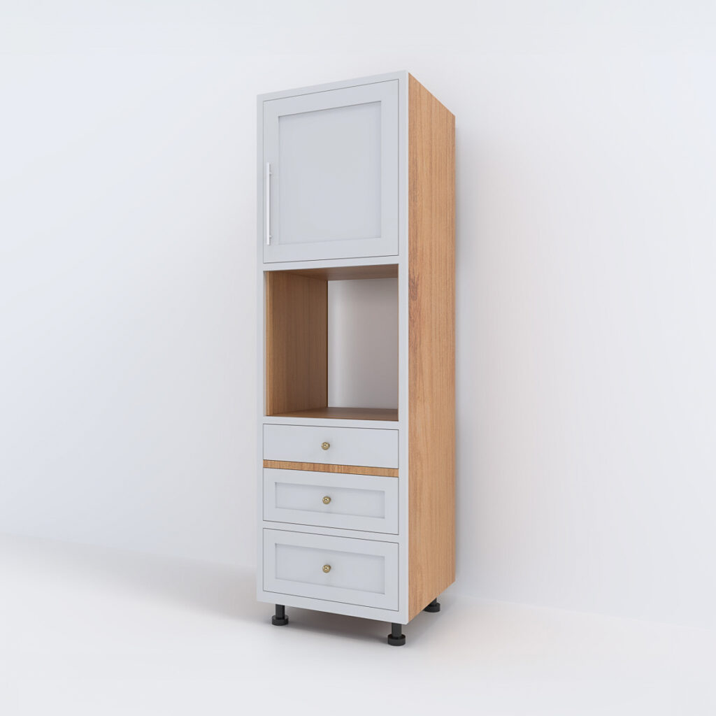 Tall Single Oven Housing with 3 Drawers Below. | The White Kitchen Company