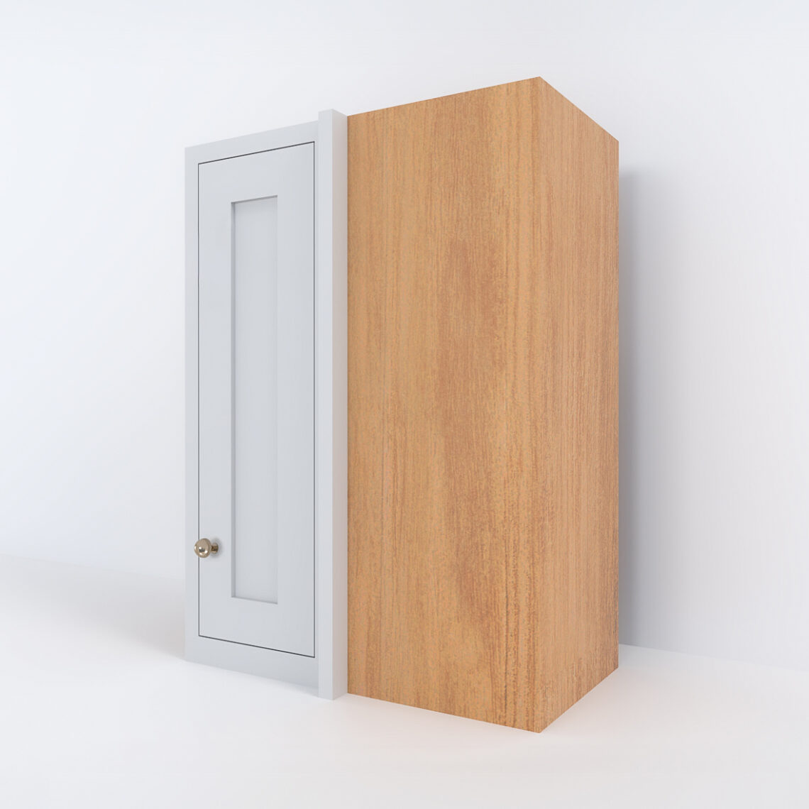 1 Door Blind Corner Wall Cupboard | The White Kitchen Company