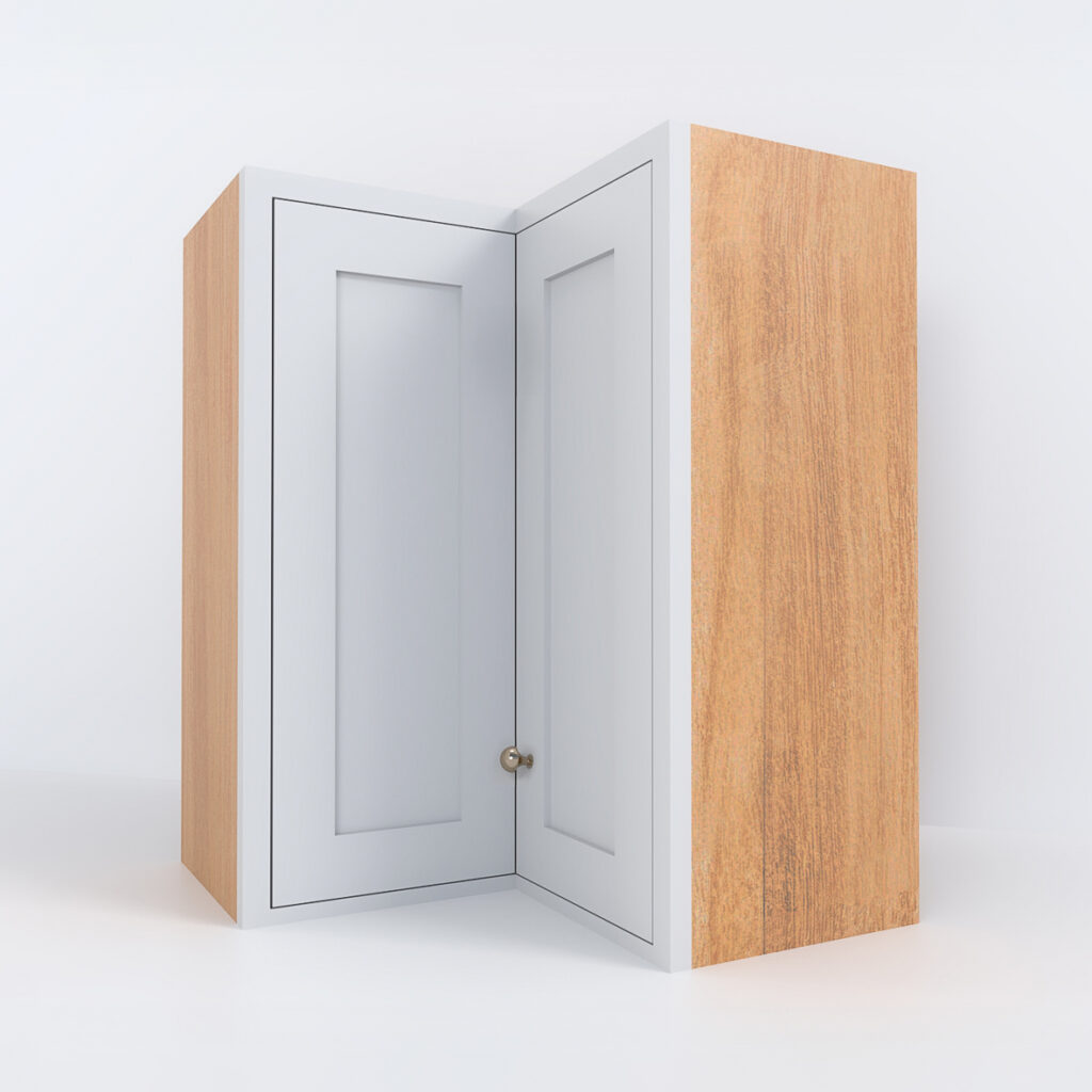 2 Door Corner Wall Cupboard | The White Kitchen Company