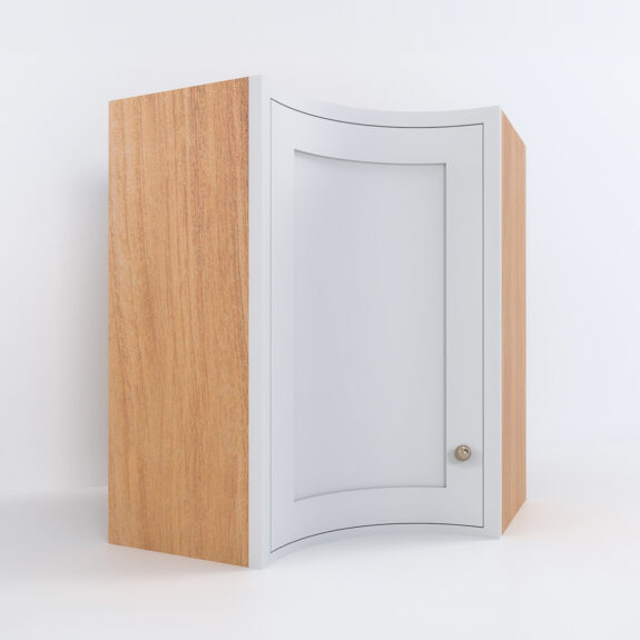 Concave Corner Wall Cupboard | The White Kitchen Company