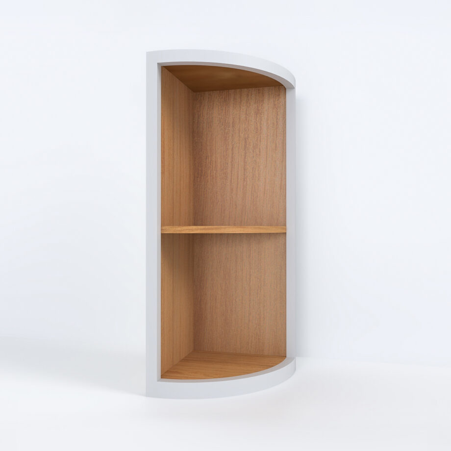 Curved Open Wall Cupboard | The White Kitchen Company