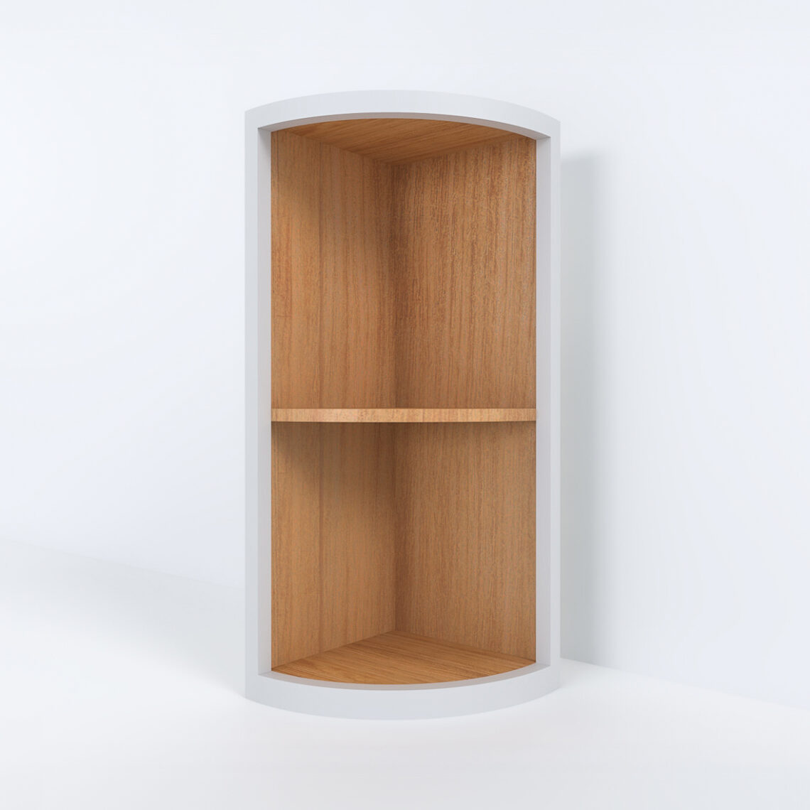 Curved Open Wall Cupboard | The White Kitchen Company