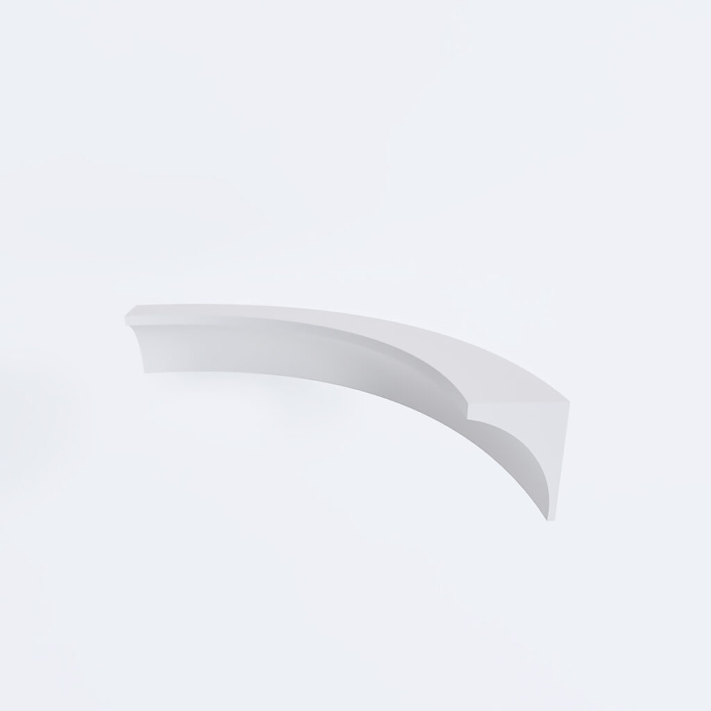 Curved Cornice for a Concave Wall Cupboard | The White Kitchen Company