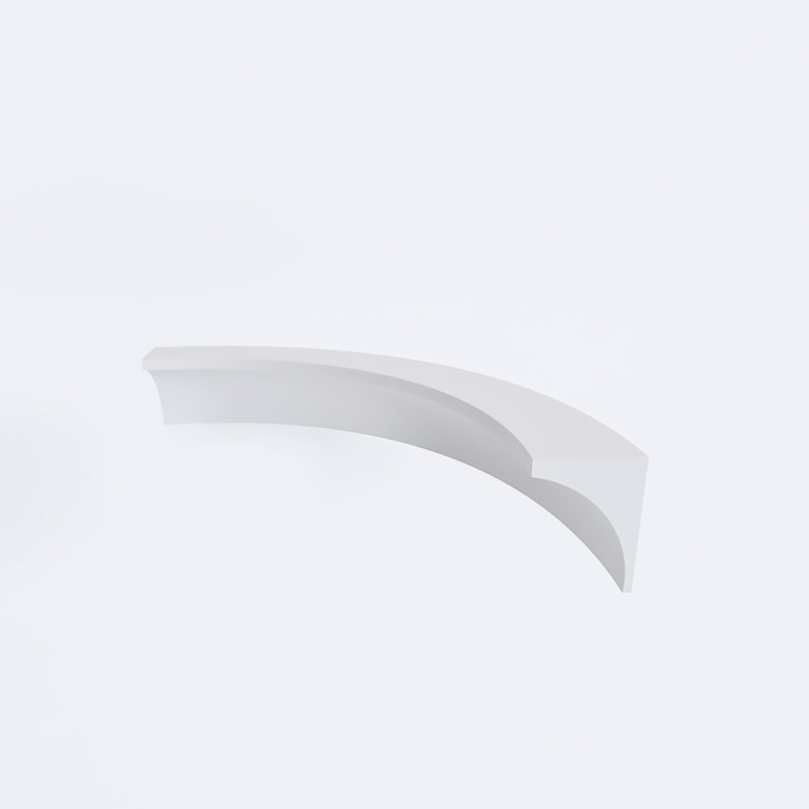 Curved Cornice for a Concave Wall Cupboard | The White Kitchen Company