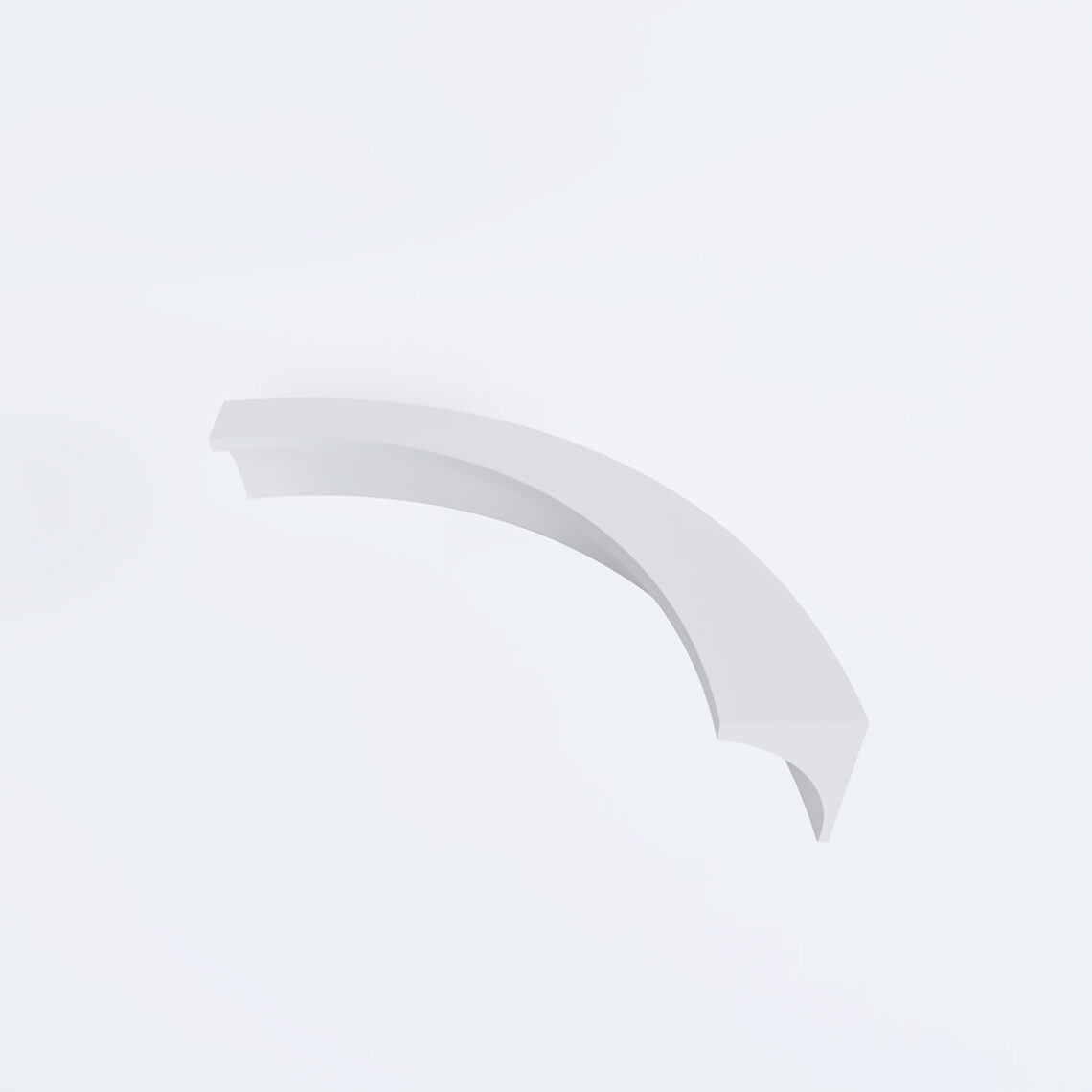 Curved Cornice for a Concave Wall Cupboard | The White Kitchen Company